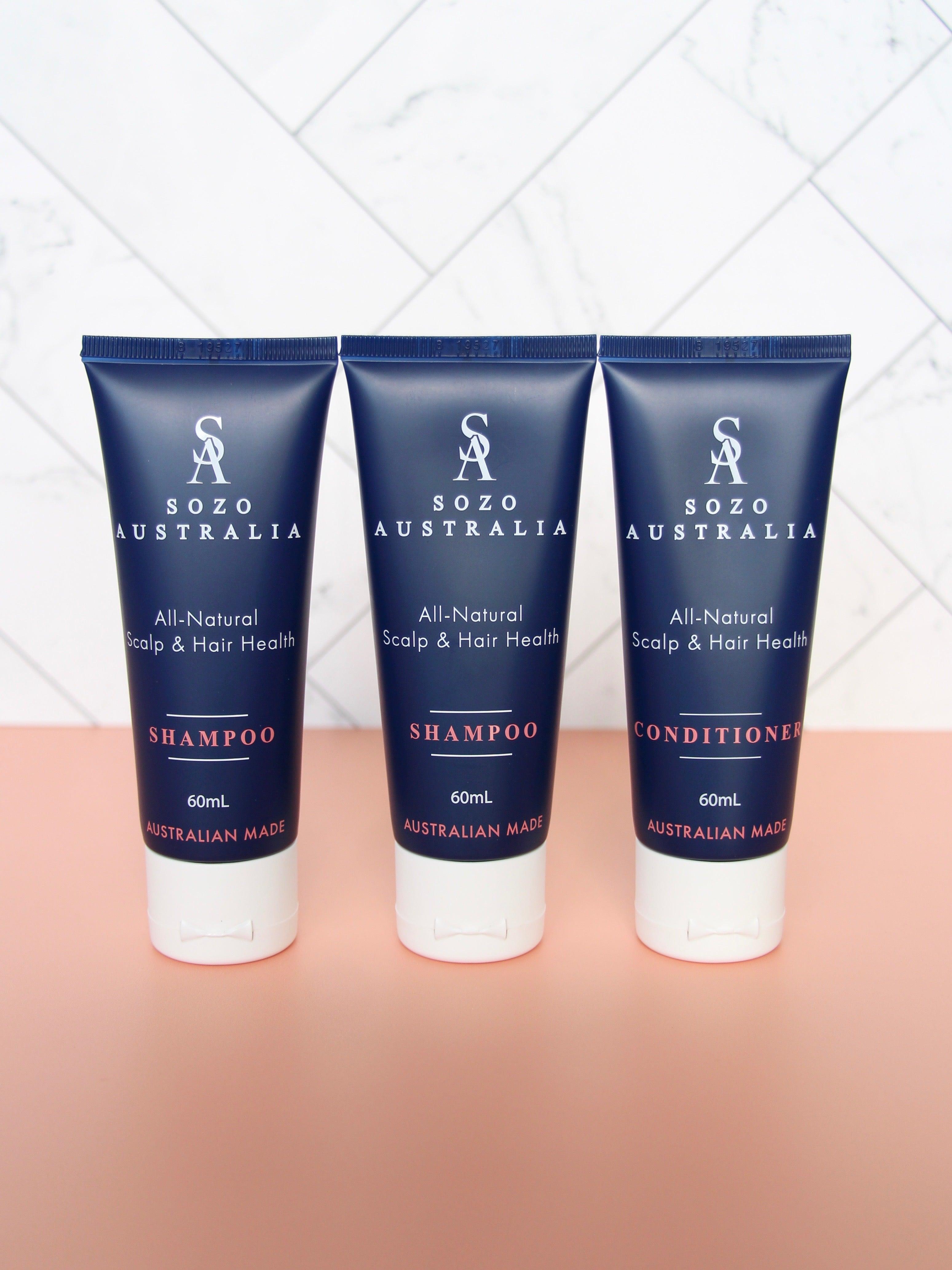 Travel Size Shampoo Duo + Conditioner | Natural Haircare Travel Kit ...